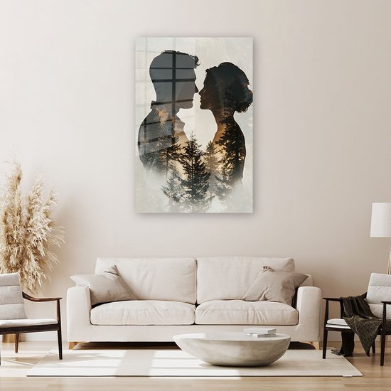 Indoorart - Glasschilderij Tijdloze Liefde 60x90 CM - Afbeelding op ...
