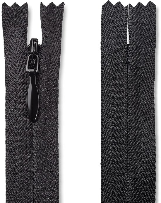 10 Stuks ONZICHTBARE/BLINDE RITSEN, Lengte 60CM, Kleur ZWART | bol