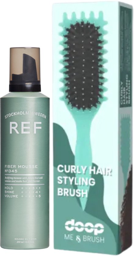 REF Fiber Mousse 250 ml + DOOP Me & Brush Brosse à cheveux de Luxe ...