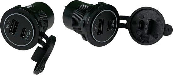 VanXcel USB-wandstekker 2-pack - USB-A & USB C - Muurstekker - Inbouw ...