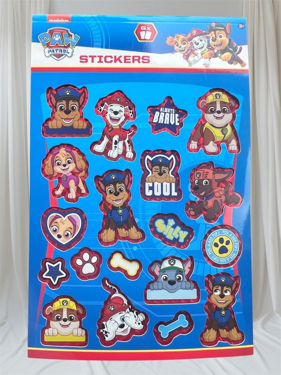 Sticker set - Paw Patrol - Paw Patrol stickers - 6 stickervellen - 200 ...