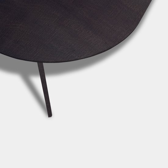 Tafel Plat Ovaal Eikenhout - Hout Onderstel - Night Glow | bol