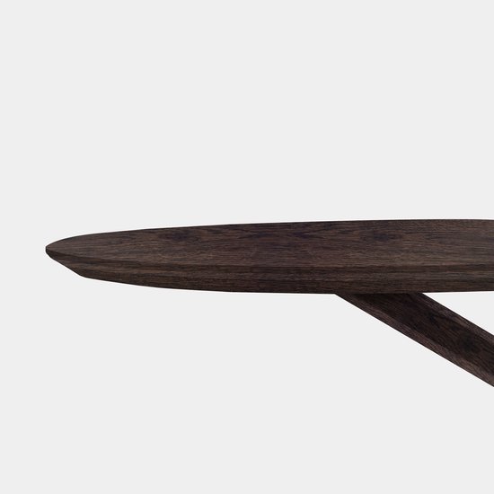 Tafel Plat Ovaal eikenhout - Matrix hout - Dear Brown | bol