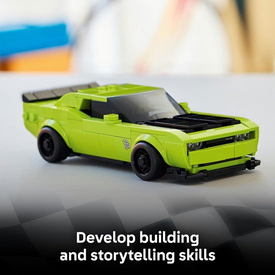 LEGO Speed Champions Dodge Challenger SRT Hellcat Sports Car – Toy Car ...