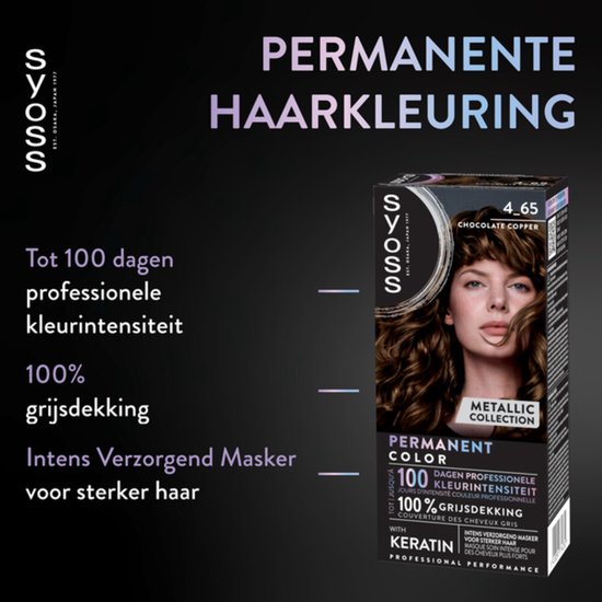 SYOSS - Permanent Coloration 4-65 - Haarverf - Permanente Haarkleuring ...