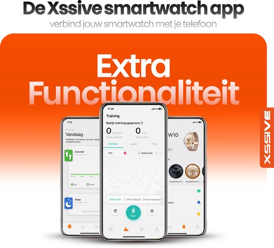 Xssive SW6 Smartwatch - AMOLED - Geschikt voor Apple, Samsung Galaxy ...