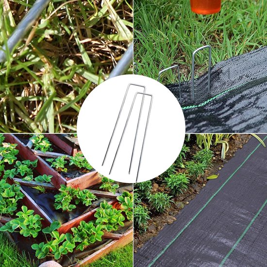 10 Pcs Ground Staples - Metal Garden Staples - Landscape Anti-Rust ...