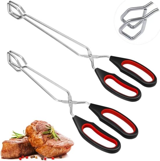 Komunj 2 Schaar Tang, Keuken Tang, BBQ Tang, RVS | bol