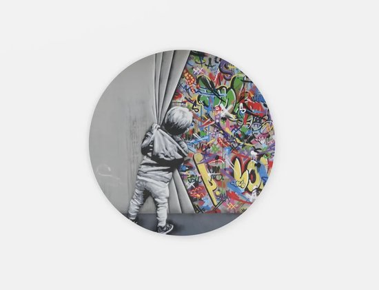 Rond Schilderij - Street Art - Urban Muurcirkel - Graffiti - 60 cm | bol
