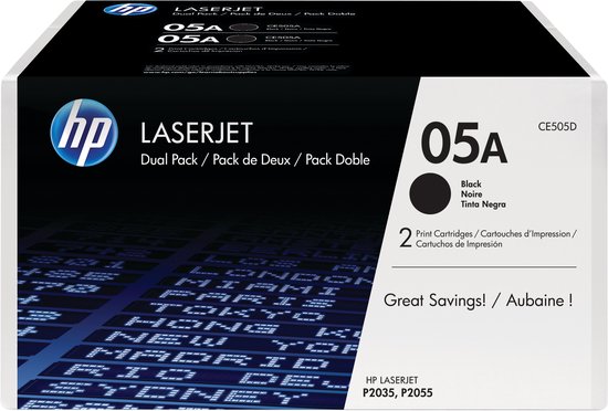 HP 05A (CE505D) Laserjet Toner - Zwart - 2 Pack - CE505D | bol