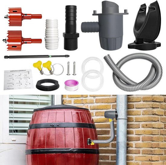 Rainwater Collector 70-110 mm for Rain Tubes with Mounting Accessories ...