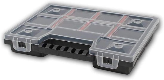 Assortimentsdoos met 11 vakken - Stapelbaar - 4 stuks - 195x155x35mm | bol