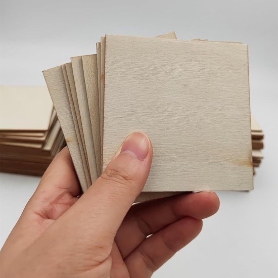 Allecto Plus - Feuilles de contreplaqué brut 75x75x2 cm - 100 pièces ...