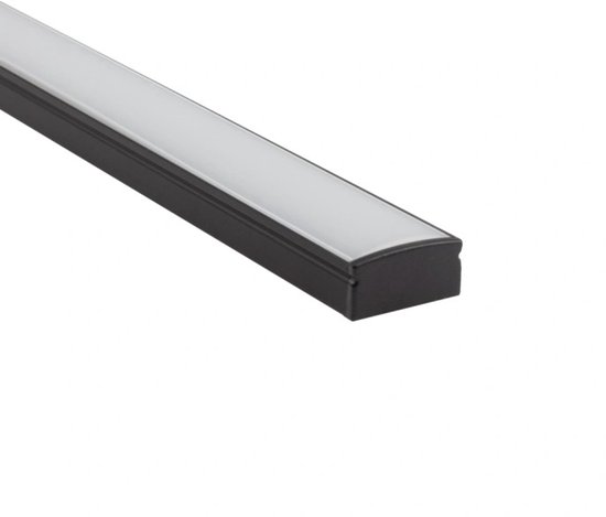 Aluminium led strip profiel opbouw - 3 meter - Zwart - 3x 1 meter ...