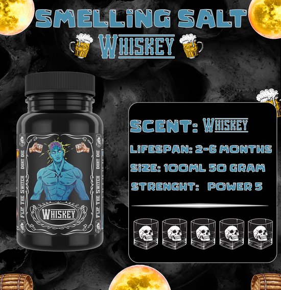 Whiskey - Smelling Salt - 100ml - Ammonia Inhalant - Menace Mind® | bol