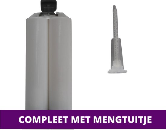 Epoxy kit tube - 50 ml - 2-componenten - Zijdegrijs - RAL7044/5 - 2 ...