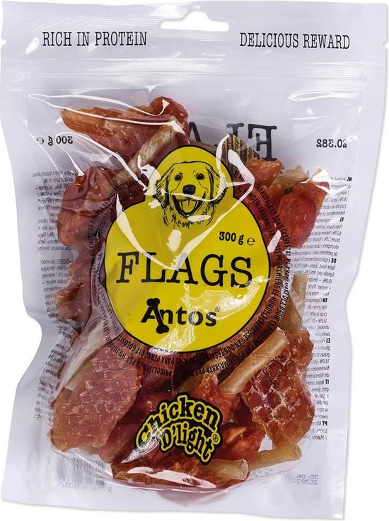 Antos Chicken D'light Flags 300g Hondensnack Kauwsnack Hondenbot ...