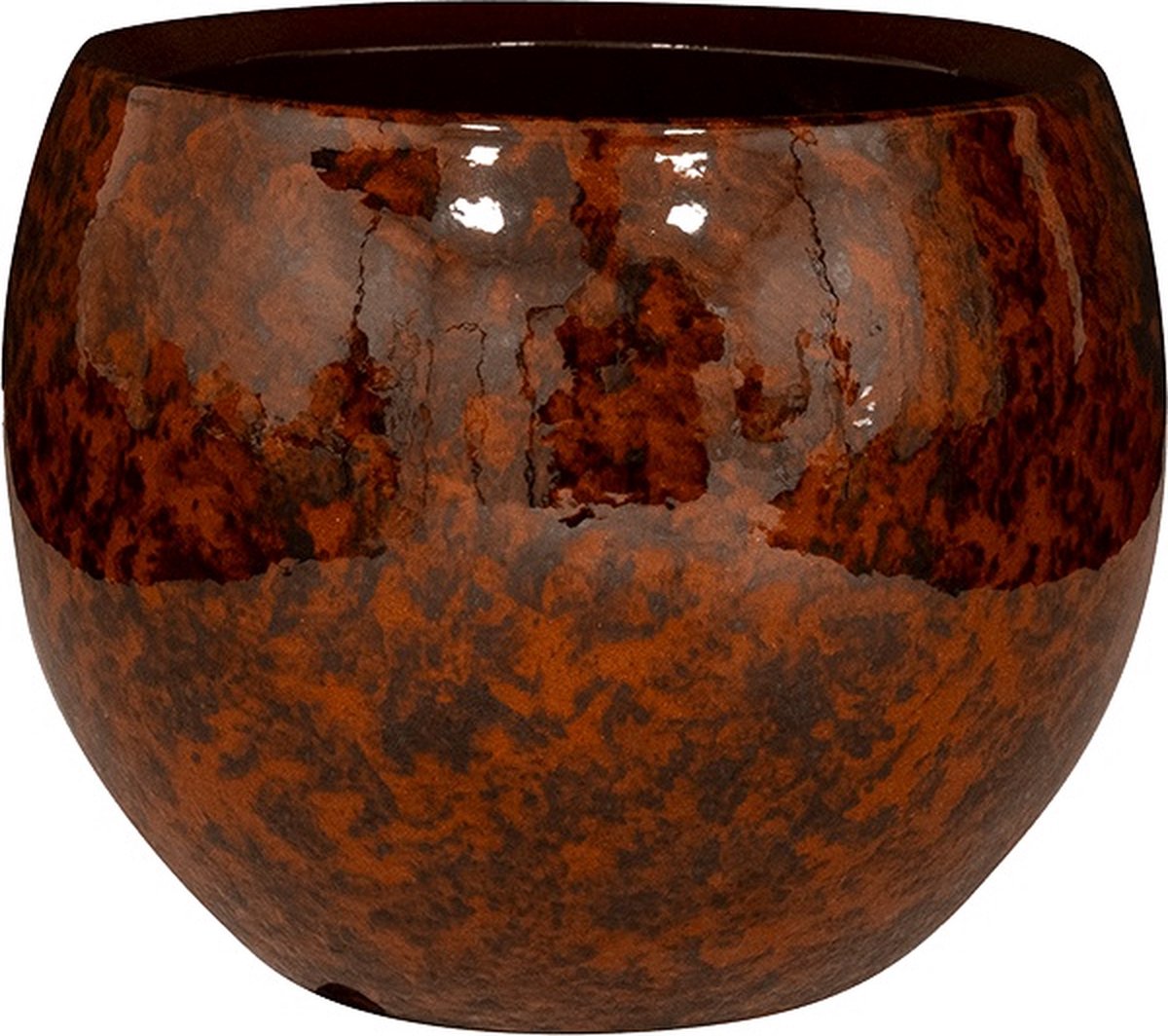 Pot Kae Cayenne 17x13 cm ronde bruine bloempot voor binnen | bol.com