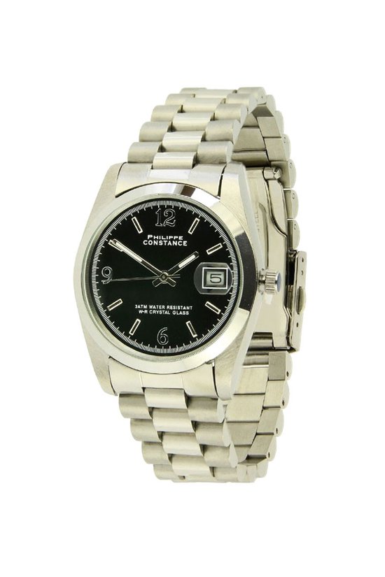 PHILIPPE CONSTANCE "LARGE SILVER" PLAIN BLACK | bol