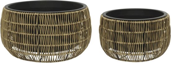 Planter polyrattan round outdoor per stukKSD | bol.com
