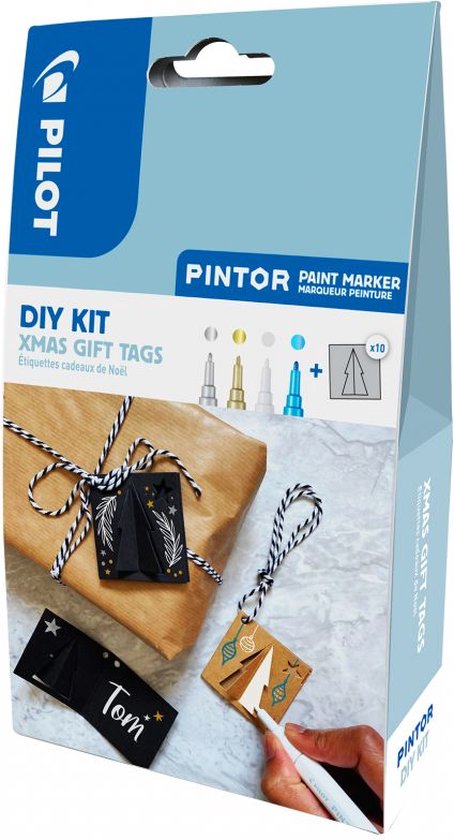 Pilot Pintor - DIY Geschenklabels Kerst - Kit van 4 Pilot Pintor ...
