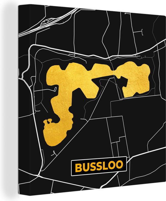 Canvas Schilderij Kaart - Plattegrond - Stadskaart - Nederland ...