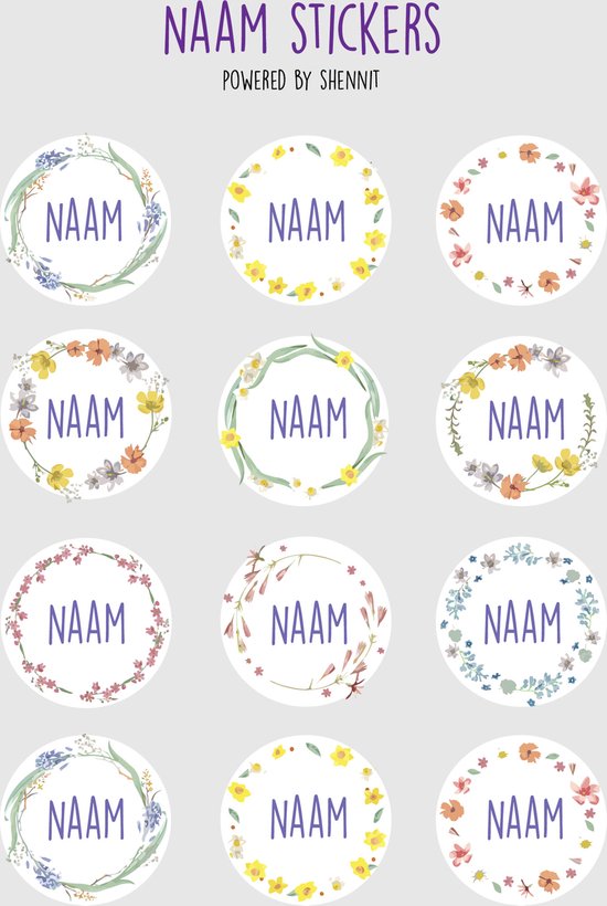 Je eigen naam Stickers Botanical Plant - Cadeau - Kids Kinderen ...