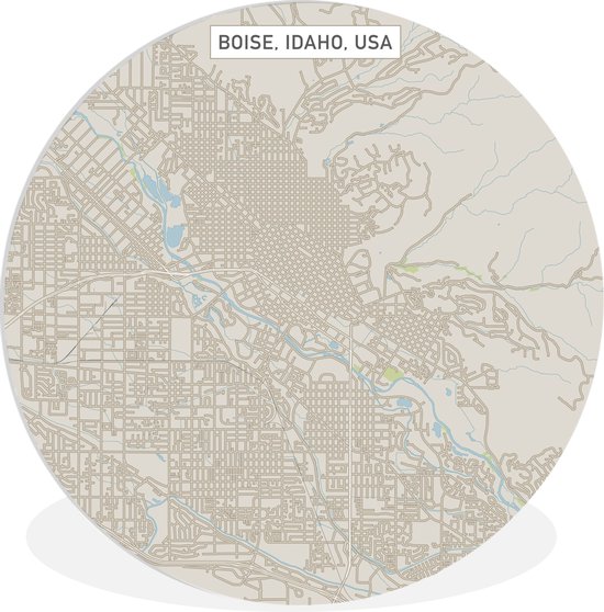 illustration de la carte de Boise, Idaho Assiette en plastique cercle ...