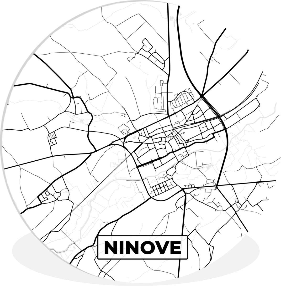 Wall Circle - Wall Circle Inside - België - Ninove - City Map - Map ...