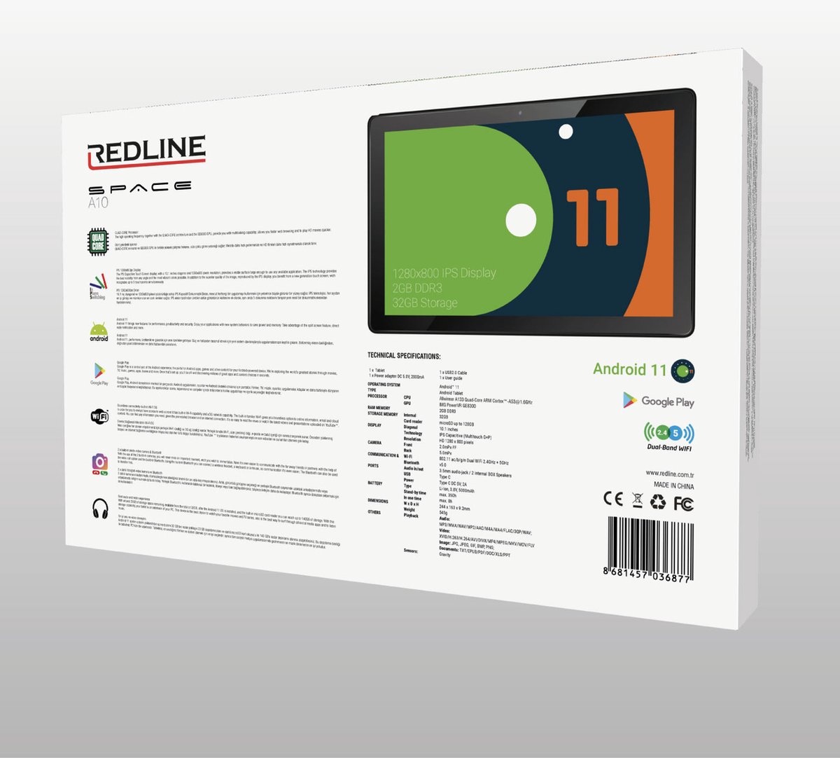 Redline Tablet Space A10 | bol