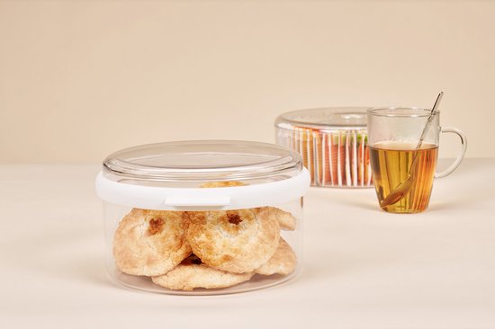 Mepal - Stora theedoos - 6 vakken - Transparant - Rond | bol