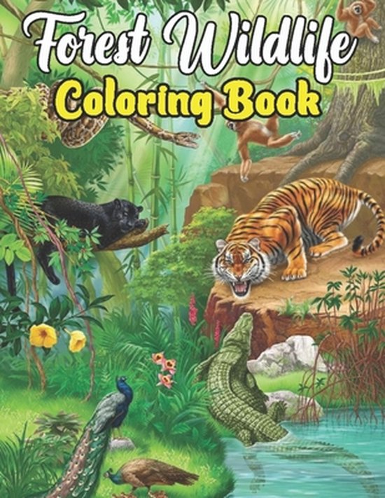 Forest Wildlife Coloring Book: A fun Relaxation Coloring Book for adult ...