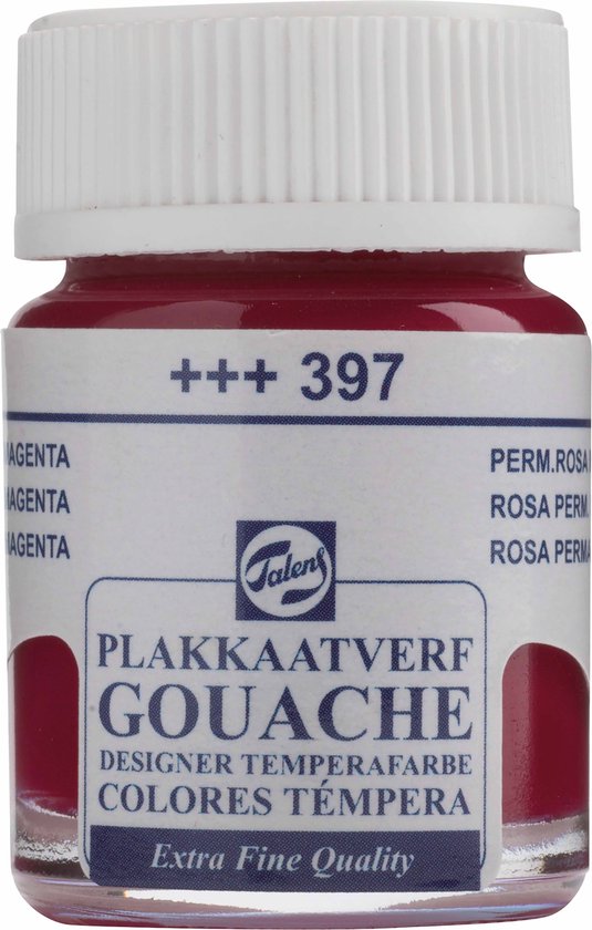 Talens Plakkaatverf Extra Fijn - Permanent Rose Magenta 397 - 16 ml ...