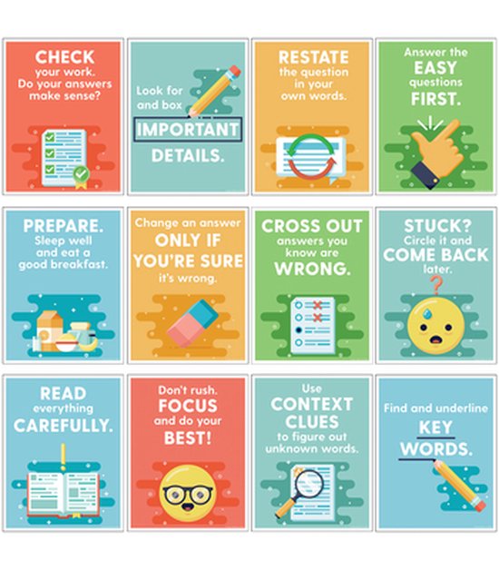 Test-Taking Strategies Mini Posters | 9781483856391 | Boeken | bol.com