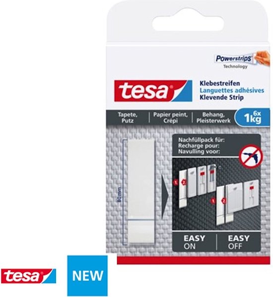 Tesa Klevende Spijker Gevoelige Oppervlakken 1KG - 2 stuks | bol