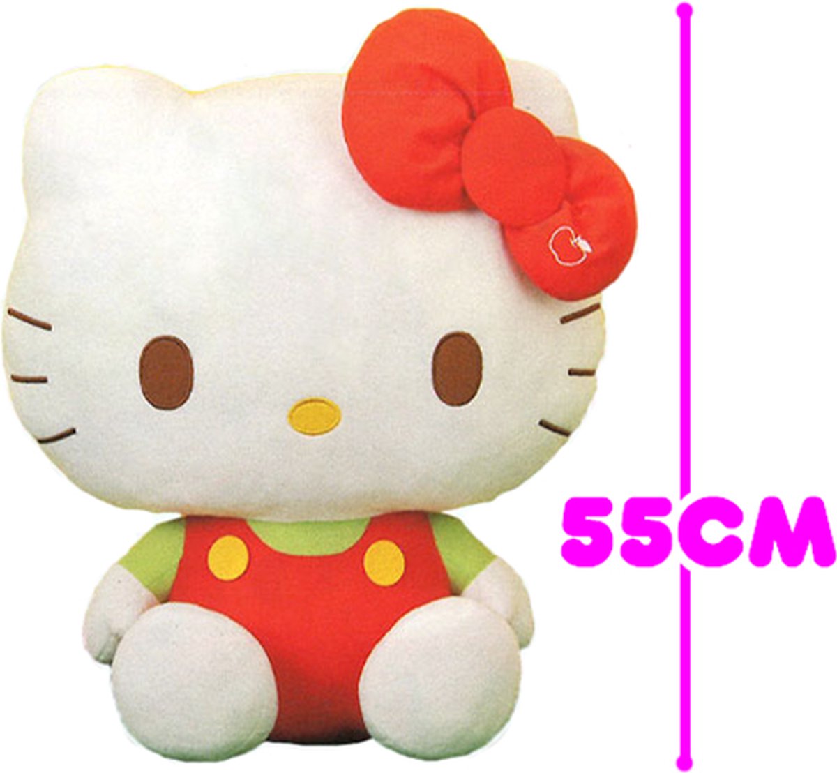Hello Kitty Apple Red HUGE Plush - Hello Kitty Knuffel - 55 cm | bol.com