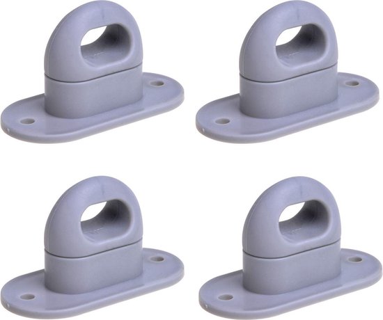 ProPlus Draaisluiting ovaal oog - kunststof - grijs - 37 x 20 mm - 4 ...