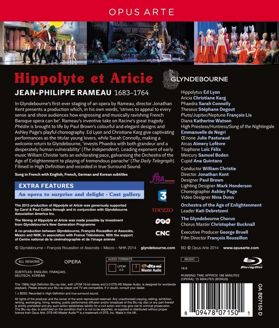 Orchestra Of The Age Of The Enlightenment - Rameau: Hippolyte Et Aricie (Blu-ray),... | bol
