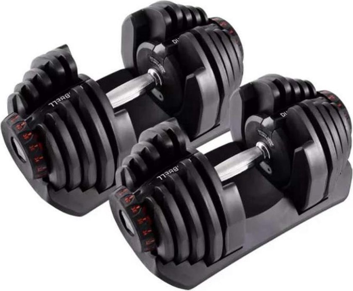 Verstelbare Dumbells 5 t/m 40 KG | 2 STUKS | PH Fitness Dumbbells ...