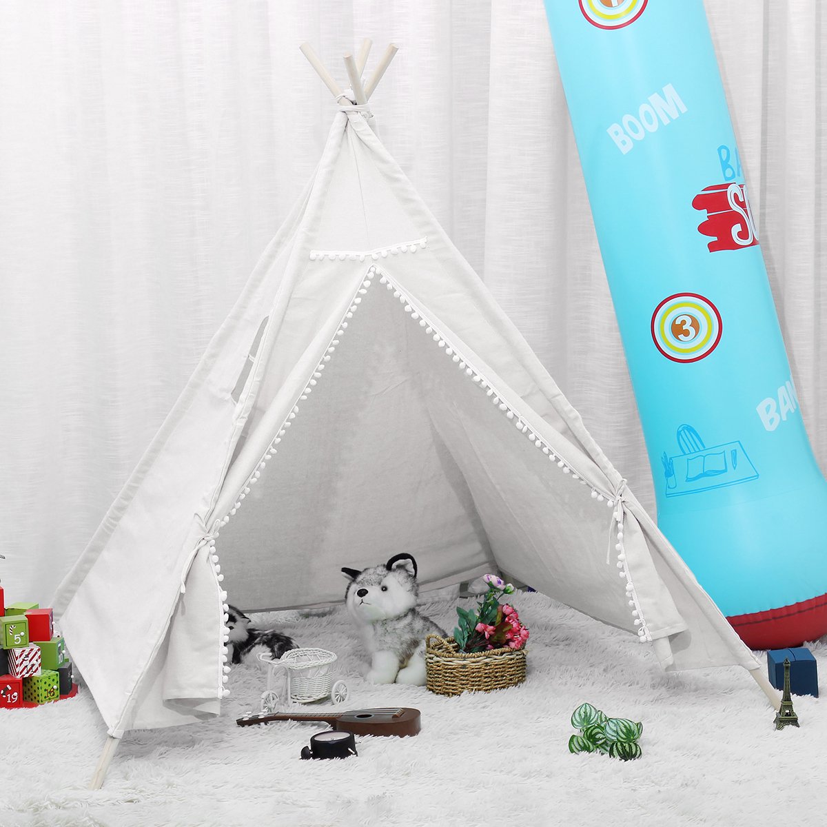 Kinder Tipi Tent - Tipi speeltent - voor kinderen - met ramen - Buiten ...