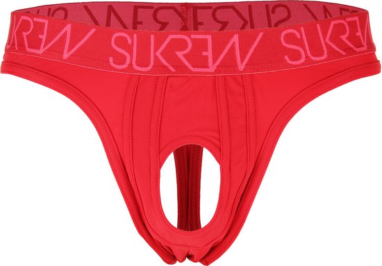 Sukrew U-Style Classic String Crimson - Maat XL - Erotische Heren ...