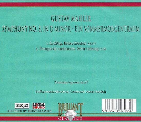 Gustav Mahler - Symphony No. 3, Philharmonia Slavonica | CD (album) | Muziek | bol