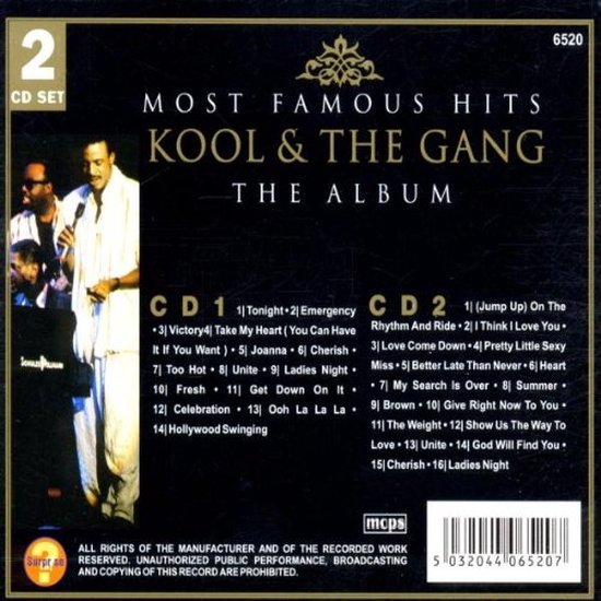 Most Famous Hits - Kool & The Gang 2CD, Kool & The Gang | CD (album) | Muziek | bol.com