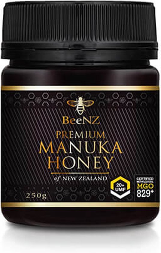Manuka Honey UMF20+ 829 mg/kg Methylglyoxal (MGO) 250g BeeNZ | bol.com