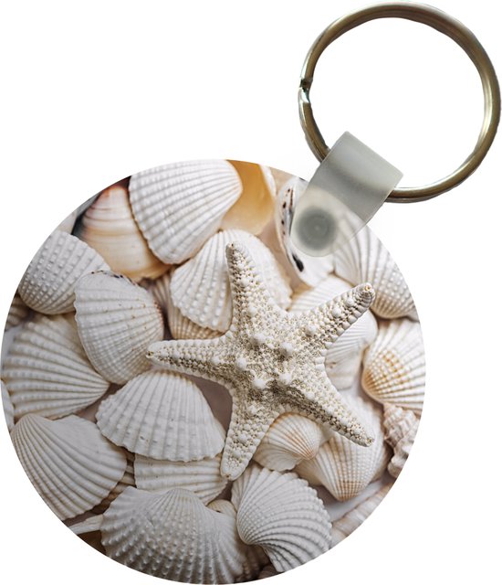 Sleutelhanger - Schelpen - Zeester - Strand - Plastic - Rond ...