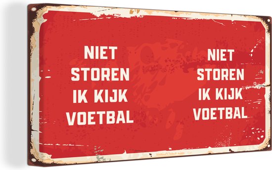 Canvas Schilderij Quotes - Spreuken - Niet storen ik kijk voetbal ...