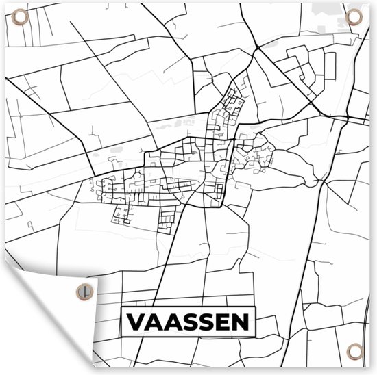 Tuinposters Vaassen - Stadskaart - Kaart - Plattegrond - Zwart Wit ...