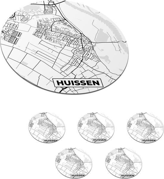 Onderzetters voor glazen - Rond - Huissen - Plattegrond - Kaart ...