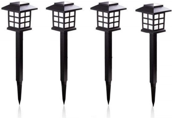 Solar Tuinlamp - 4 Stuks - Padverlichting - Licht Fakkels - Verlichting ...