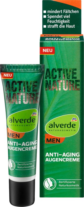 alverde MEN Active Nature Anti-Aging Ogencrème - Oogcrème, 15 ml | bol.com